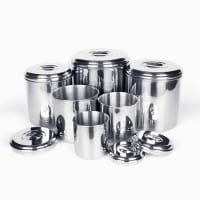 18/10 Stainless Steel Canisters With Stainless Steel Lids - Noplastic ...